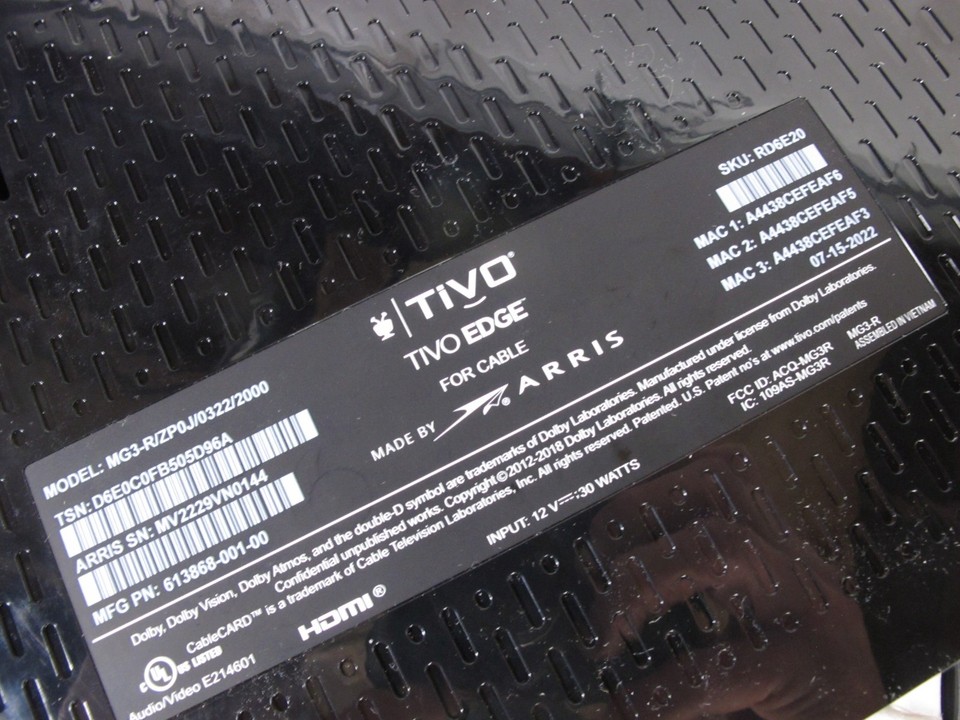 Tivo Edge Live TV / DVR / Streaming Player for Cable 2TB Arris | eBay