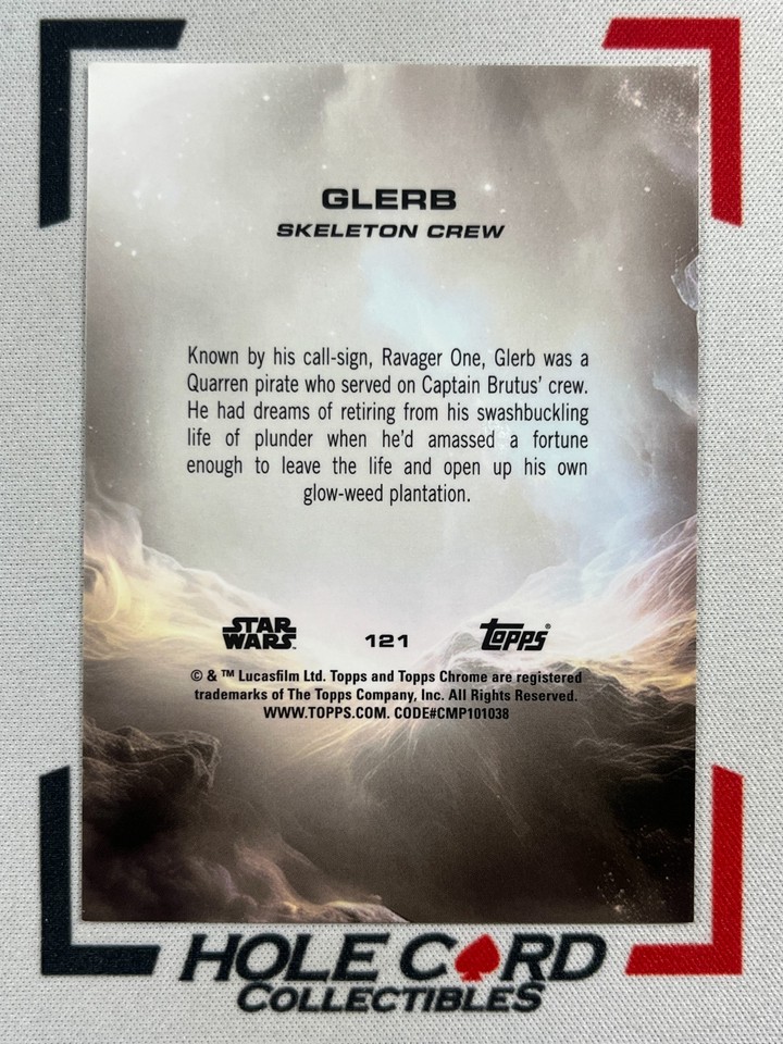 GLERB Debut 2025 Topps Chrome Star Wars #121 Purple Refractor 072/199 ...