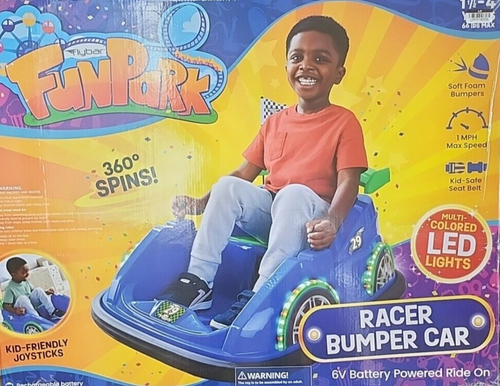 Flybar FunPark Racer 6V Bumper Car Blue -Flashing LED lights | eBay