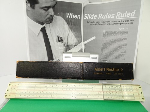 Vintage Albert Nestler 23R Slide Rule + Bonus; Well-Kept,Clean and ...