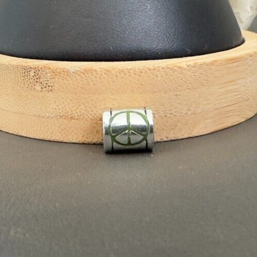 Brighton PEACE SIGN Green Silver Slide Charm | eBay