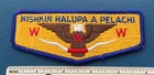 Vintage OA NISHKIN HALUPA A PELACHI Lodge 489 Order of the Arrow FLAP ...