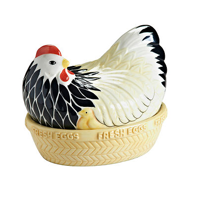 Ceramic hen on nest egg storage pot hen Mason Cash pottery hen Chicken ...
