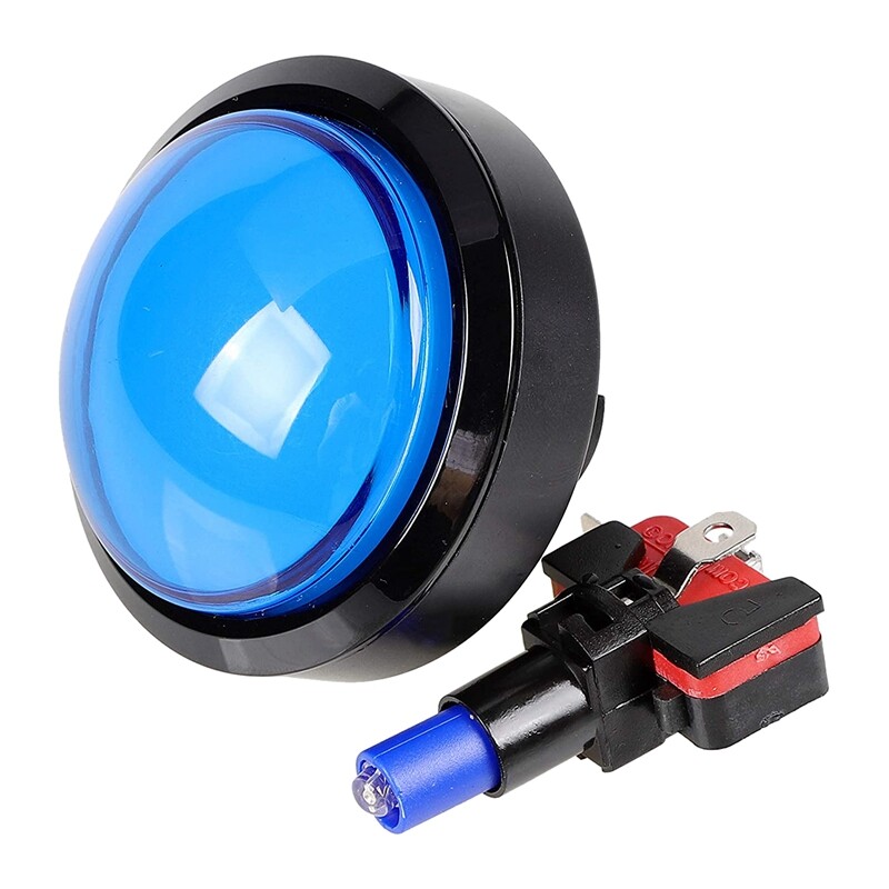 5X Arcade Buttons 60mm Dome 2.36 Inch LED Push Button with Micro-Switch ...