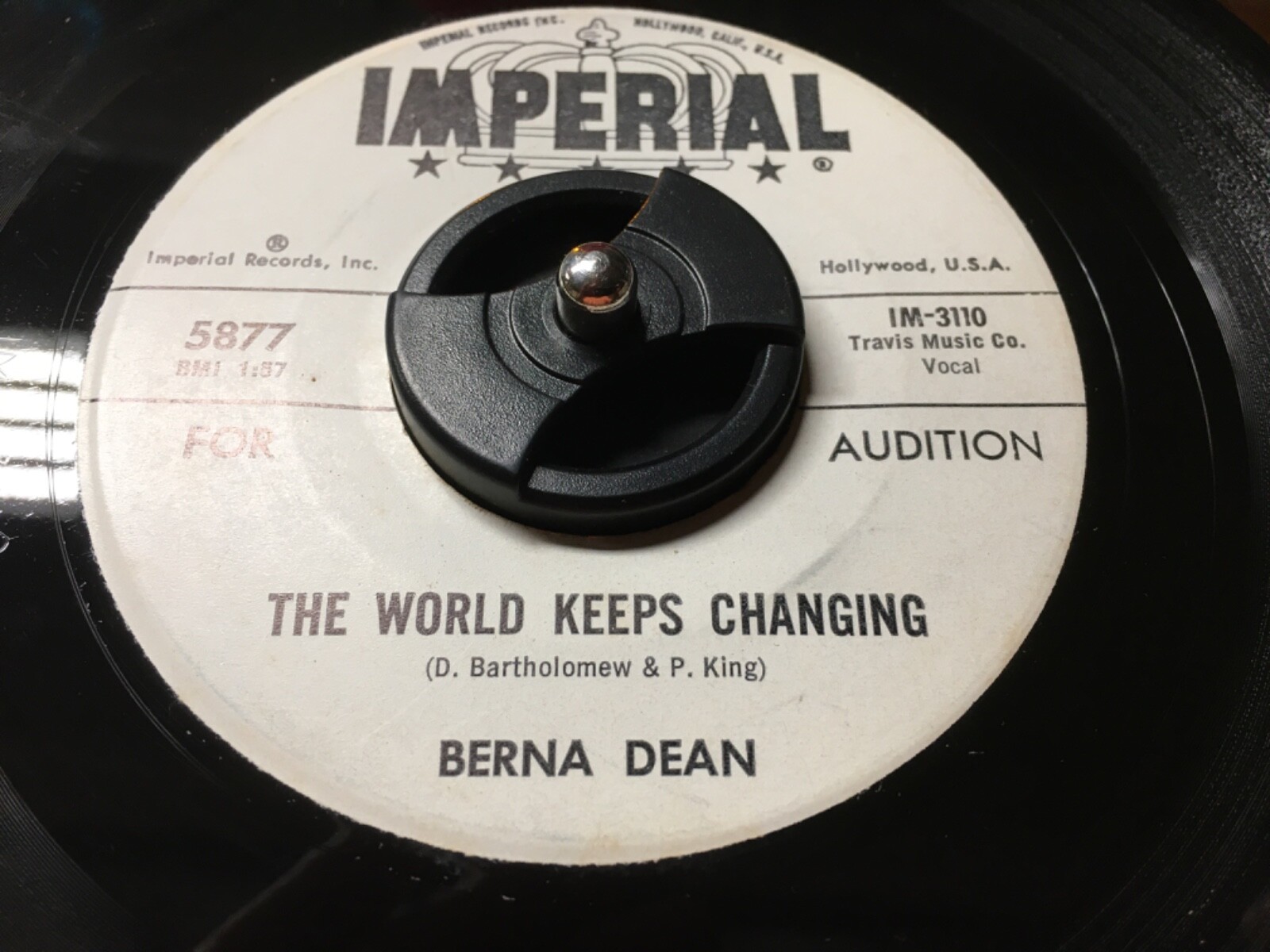 Berna Dean Soul/Funk 45 “The World Keeps Changing” Imperial SEE & HEAR ...