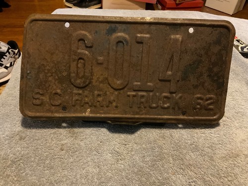 1962 South Carolina SC Farm Truck License Plate 6 014 | eBay