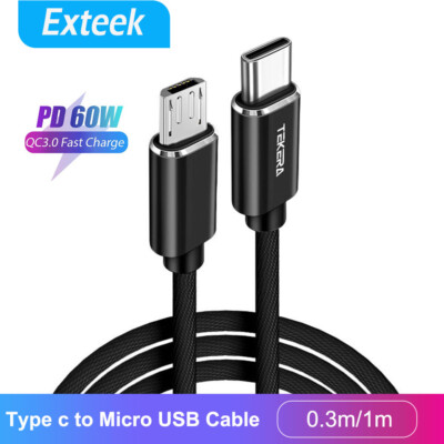 USB Type C To Micro USB Cable USB-C USB C to Micro USB OTG Sync Data ...