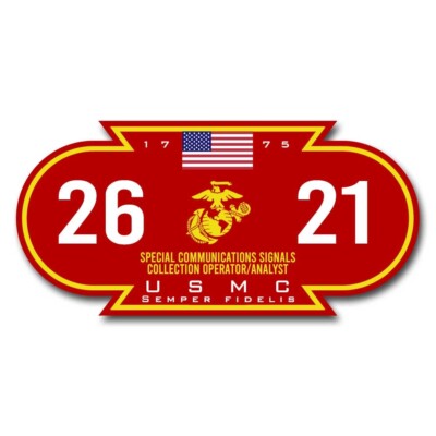 USMC 2621 MOS Decal - PriorService Decal - USMC Veteran Decal - USMC 3 ...