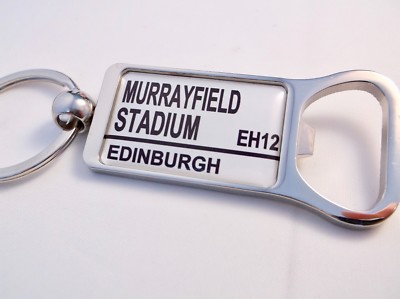 EDINBURGH RUGBY STADIUM ROAD BADGE STREET SIGN BOTTLE OPENER KEYRING ...