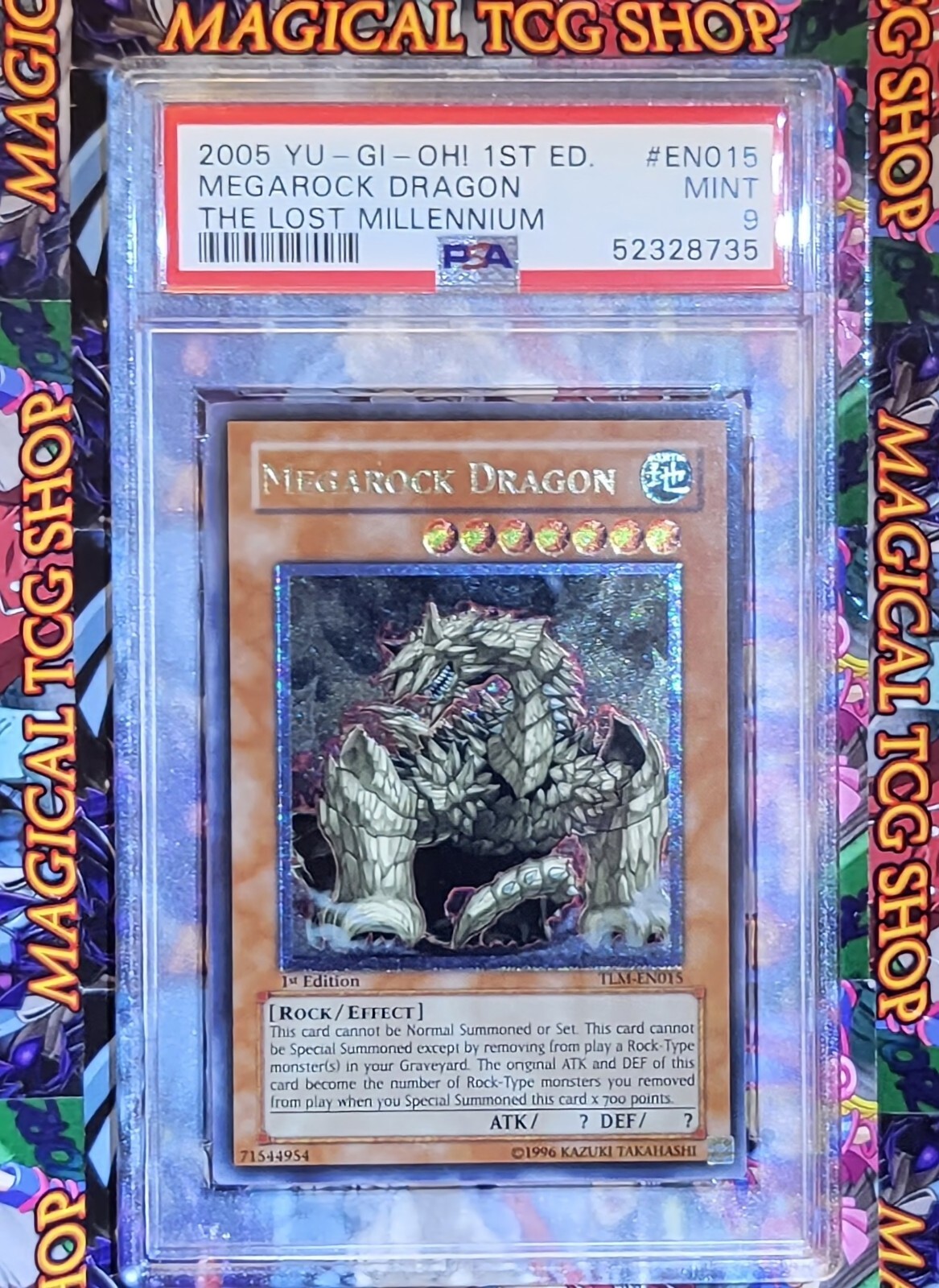 Yugioh Megarock Dragon TLM-EN015 1st Edition Ultimate Rare PSA 9 Mint ...