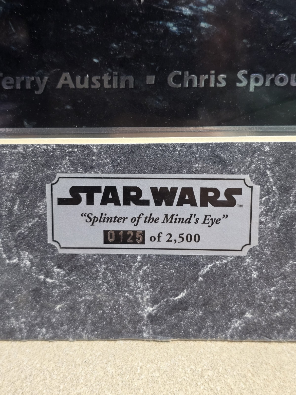 Star Wars ChromArt Print Collector's Ed COA 1996 Splinter of the Mind's ...