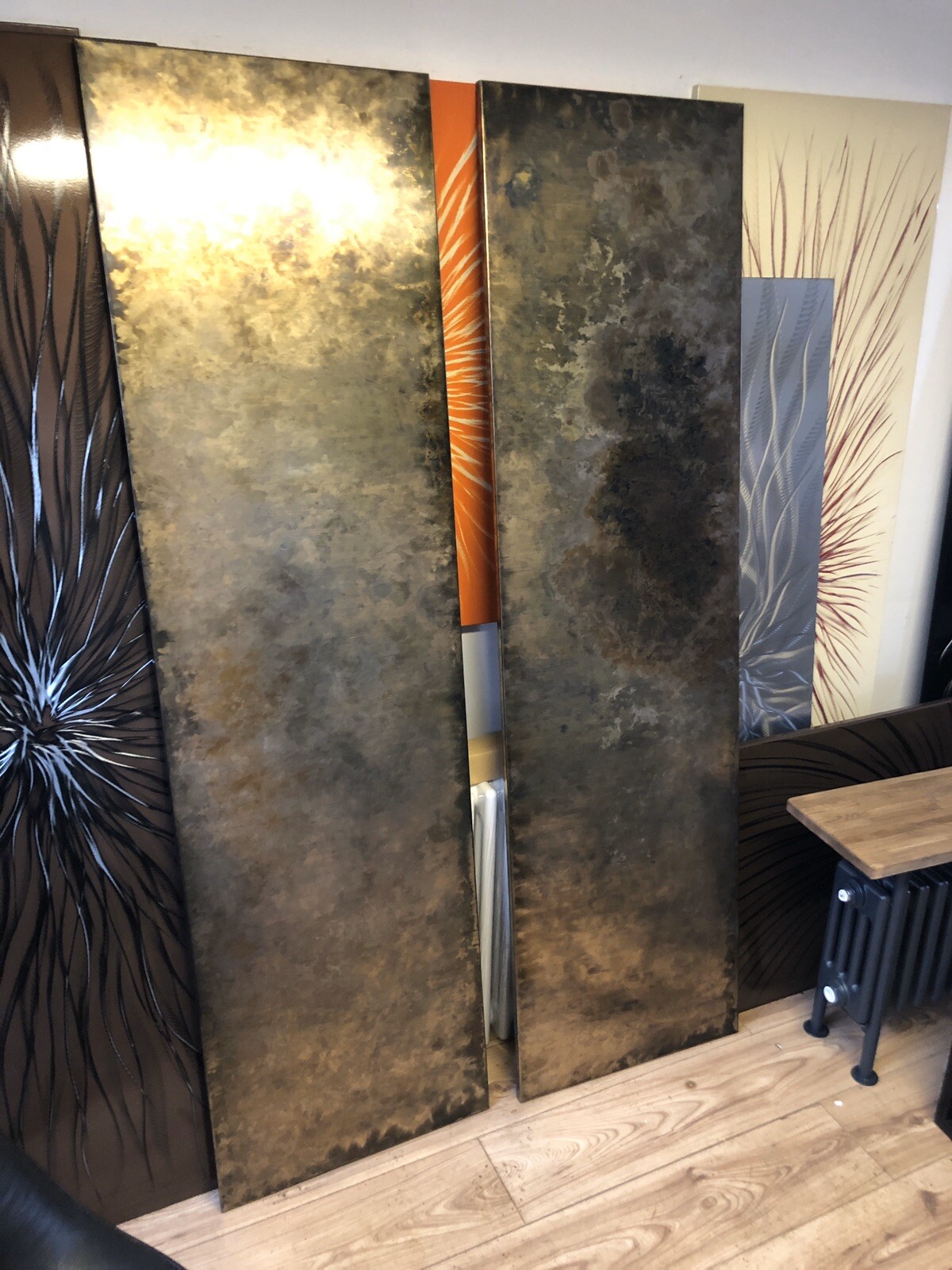 Vertical Distressed Copper Designer Radiator Made To Order 500/1800mm ...