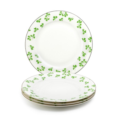Grace Teaware Shamrock 10.5" Fine Porcelain Dinner Plates Set of 4 | eBay