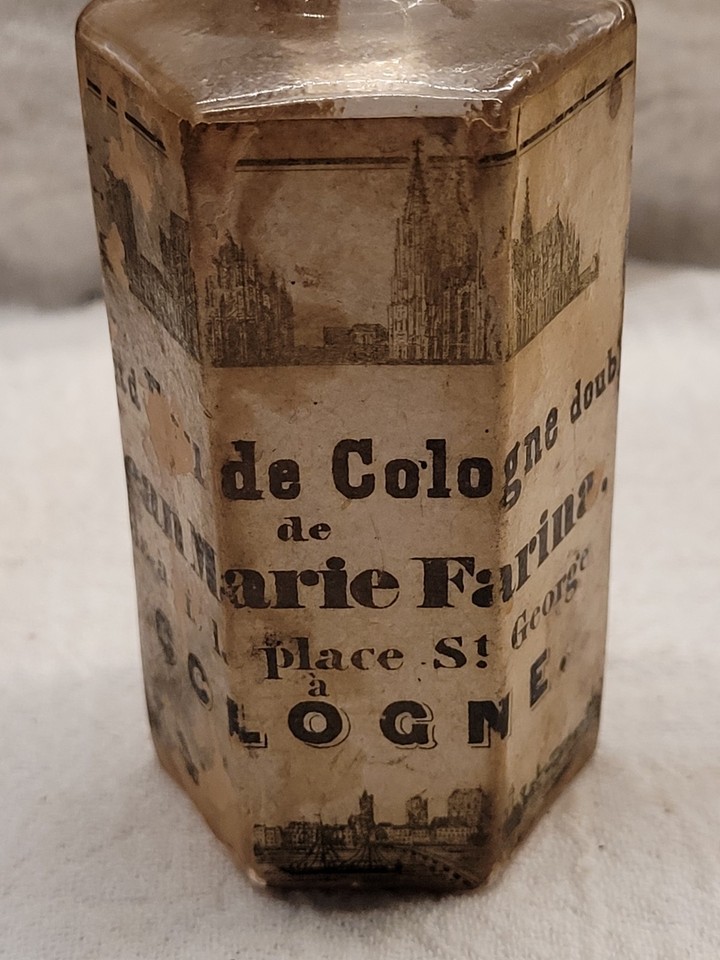 Rare Antique 1800s Jean Marie FARINA Cologne BOTTLE Original Label ...