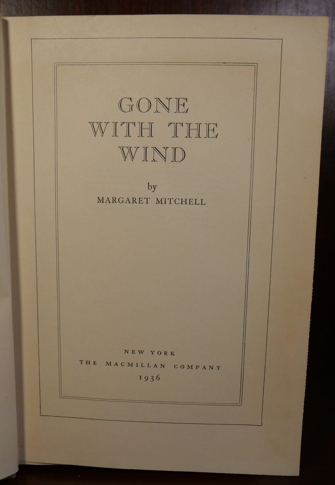 Margaret Mitchell / Gone With the Wind 1st Edition 1936 | eBay