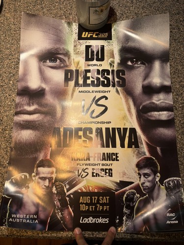 UFC 305 Du Plessis Vs Adesanya Promotional Poster | eBay