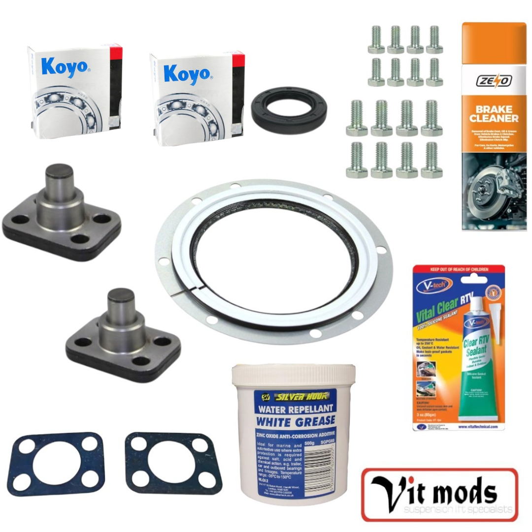 Suzuki Jimny Front Axle Kingpin Swivel Joint KOYO Bearings Complete Kit ...
