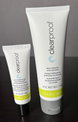 Mary Kay ClearProof Acne System 2 Piece Set Full Size New in Box Free ...