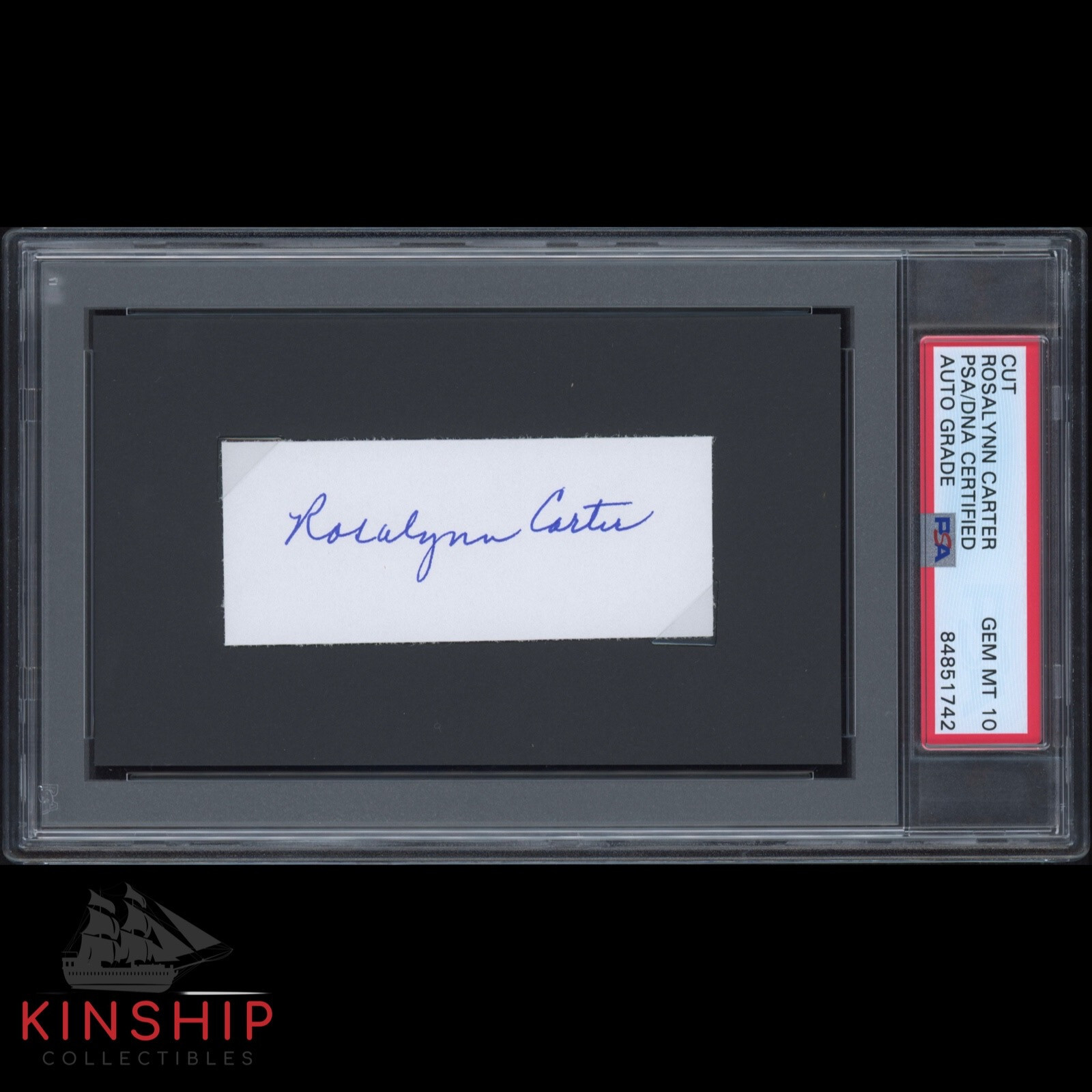 Rosalynn Carter signed Cut PSA DNA Auto 10 President Jimmy Carter C1419 ...