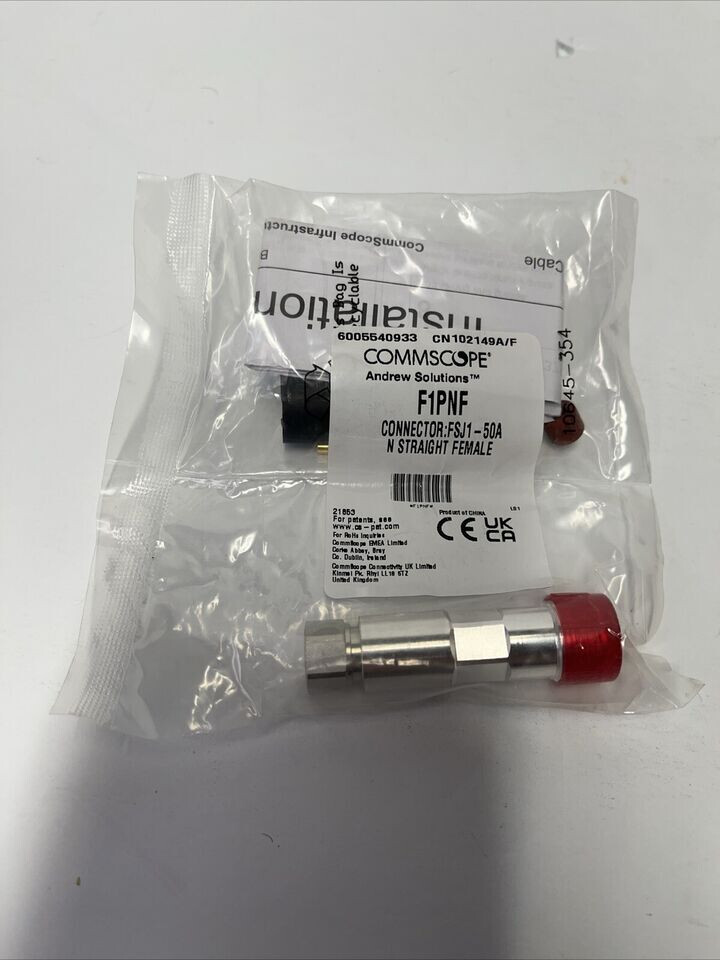 Commscope F1TNM-HC Type N Male Connector For 1/4” FSJ1-50A Cable / New ...