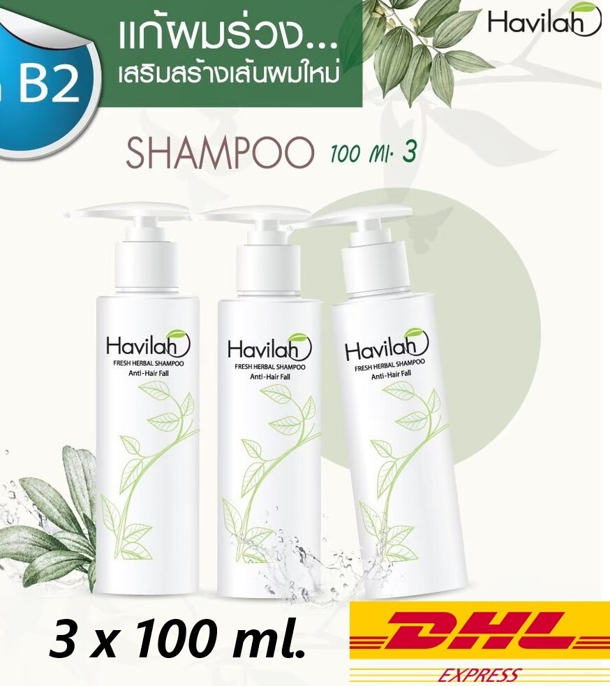 3x Havilah Fresh Herbal Shampoo Anti-Hair Fall Nourish Scalp Reduce ...