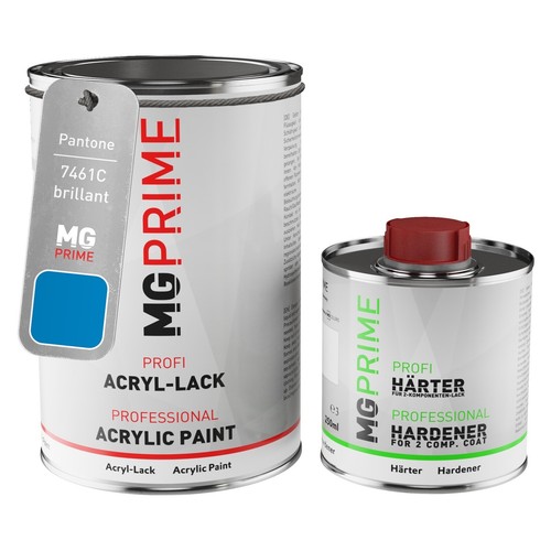 Pantone 7461C Blue brillant peinture acrylique 1,5L durcisseur y.c ...