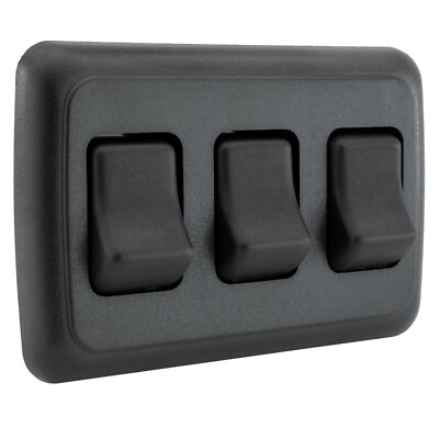 RV Switch SPST Switch On / Off 3 Gang Bezel RV Electrical Camper Switch ...