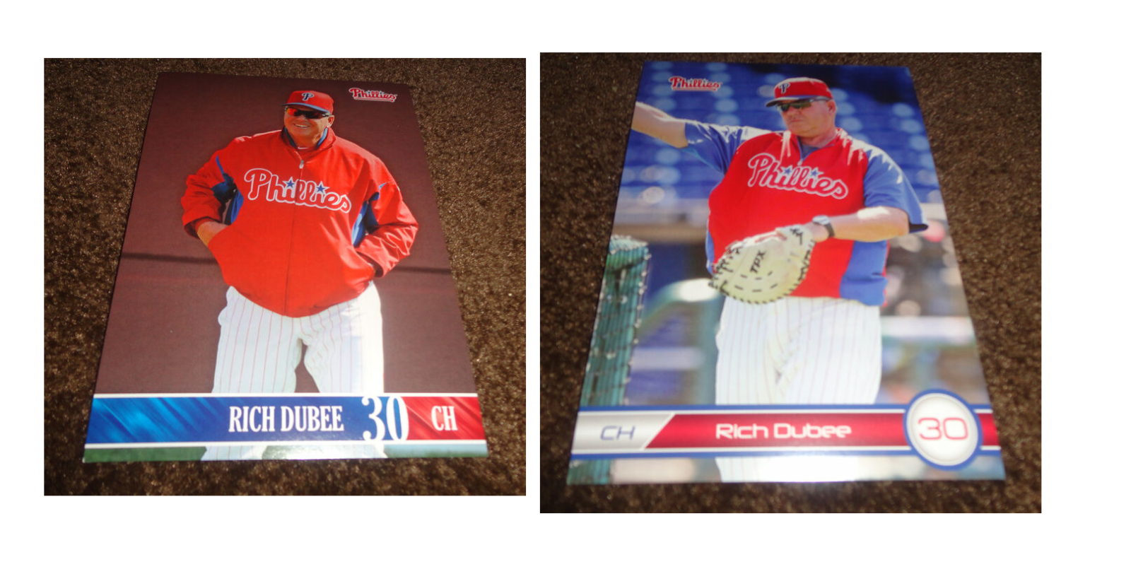 PHILLIES 2013 Rich Dubee PHOTO CARD 4" X 6" SGA | eBay