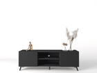 Bali Elegant Matte Black 2 Door TV Unit Media Cabinet Stand Lounge ...