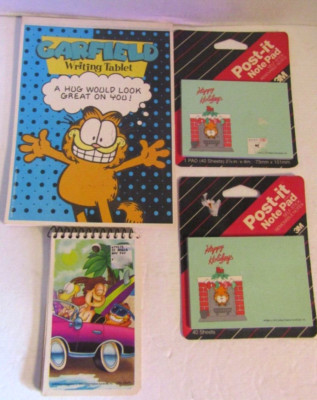 Vintage Garfield Post-it Notes Writing Tablet Memo Notebook Lot | eBay