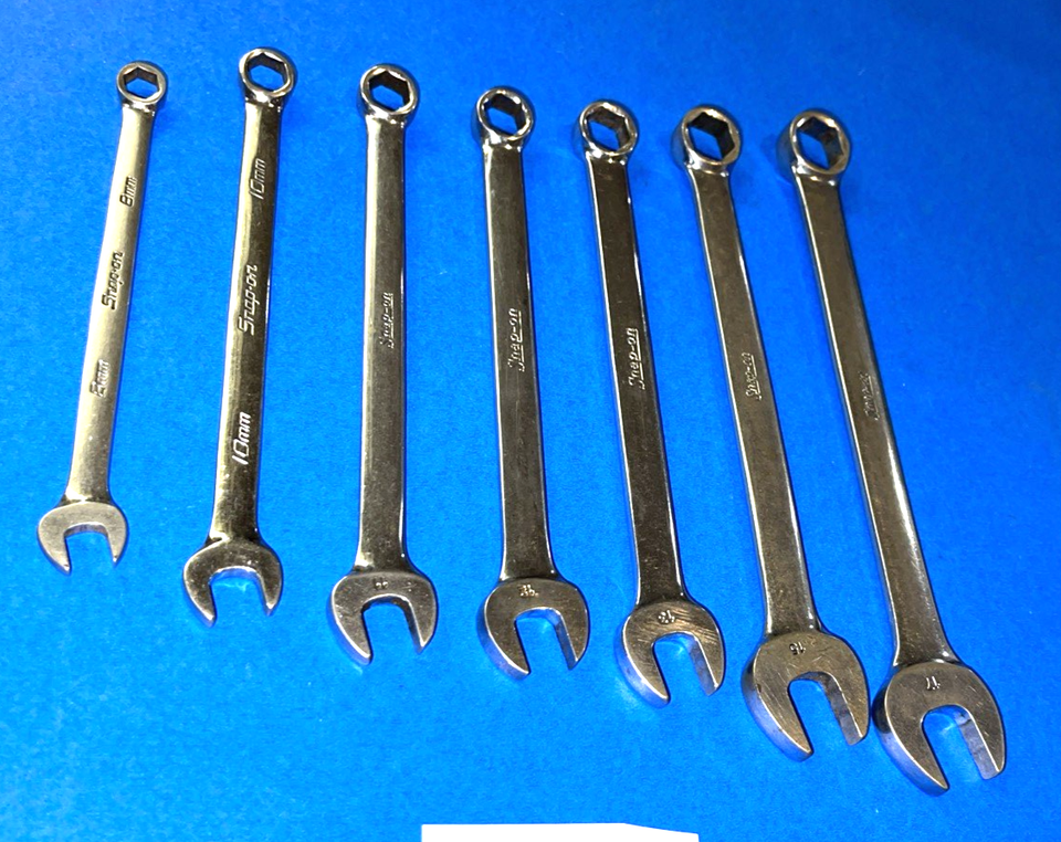 SNAP-ON TOOLS 7 PIECE METRIC COMBINATION 6 POINT WRENCH SET 8MM-17MM | eBay