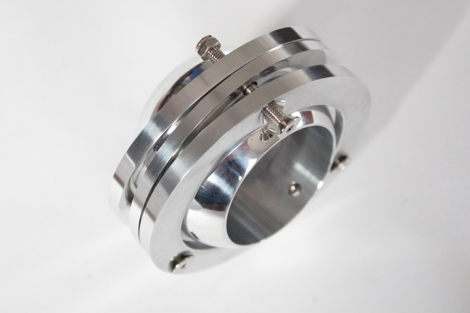 Universal 2" Swivel Base Floor Mount + 3 1/2" Polished Steering Column ...