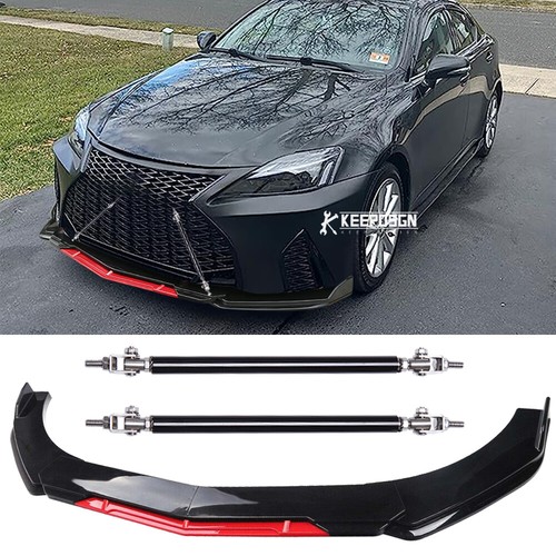 Front Bumper Lip Spoiler Splitter Body Kit Strut Rod For Lexus IS250 ...