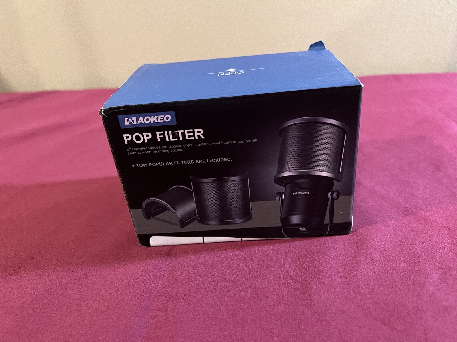 2X AOKEO POP FILTER Noise Reduction 3 Layer Filter | eBay