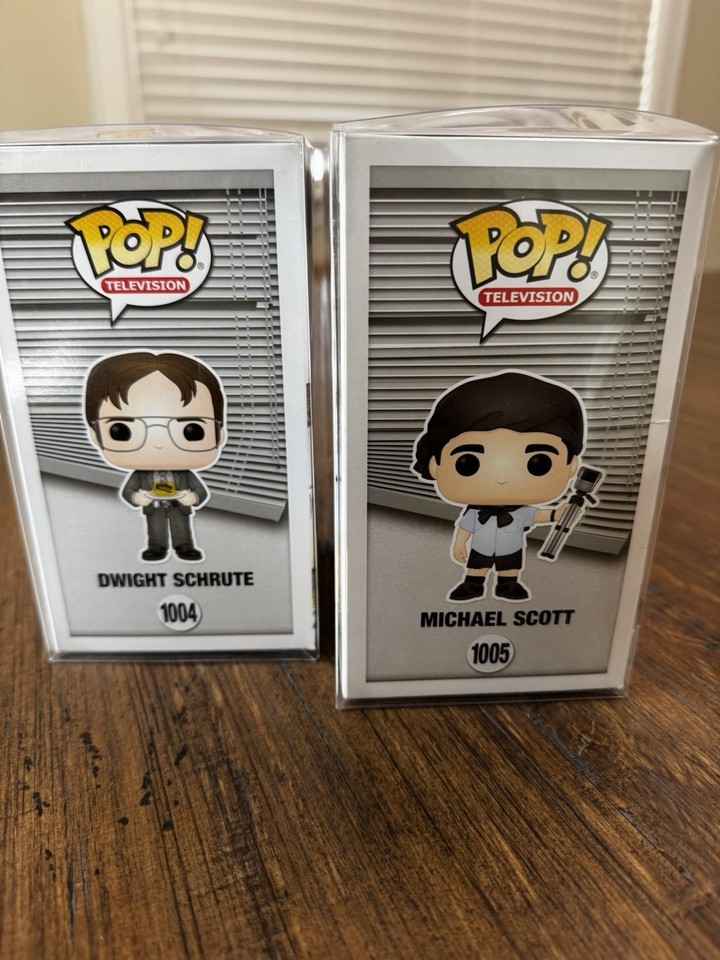 The office Funko POP! Dwight Schrute 1004 & Michael Scott 1005 | eBay