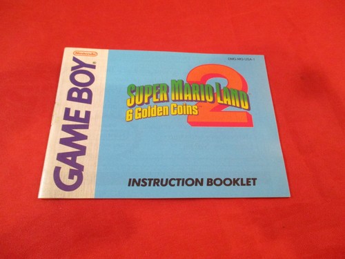 Super Mario Land 2 6 Golden Coins Nintendo Game Boy Instruction Manual ...