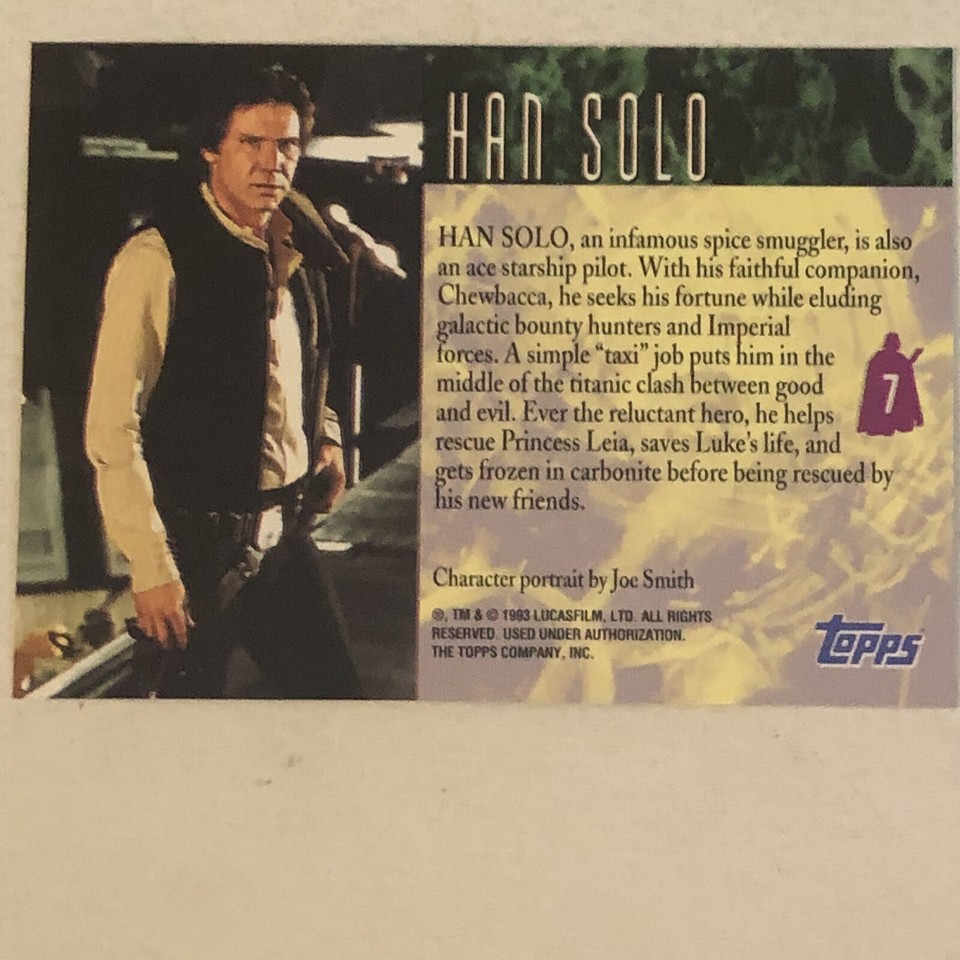 Star Wars Galaxy Trading Card #7 Han Solo Harrison Ford | eBay