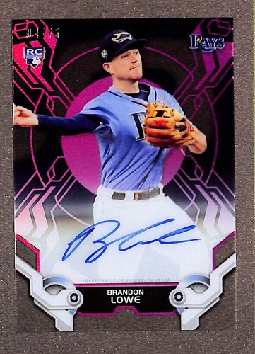 2019 Topps High Tek #HTA-BL Brandon Lowe Rookie RC Auto Magenta ...