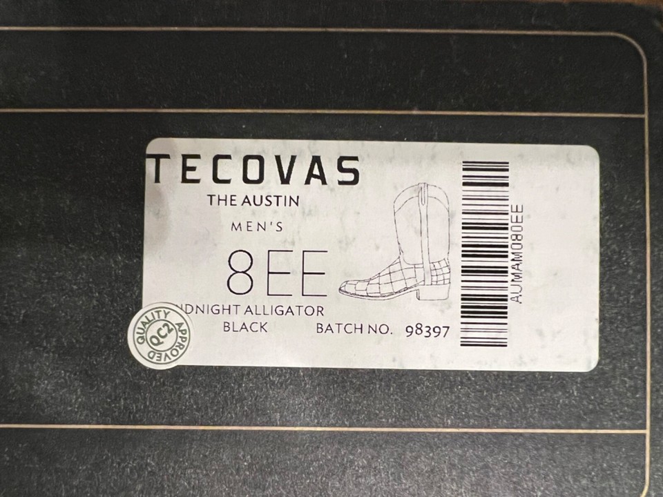 Tecovas Austin Alligator Boots Size 15EEE wide, New in the box | eBay