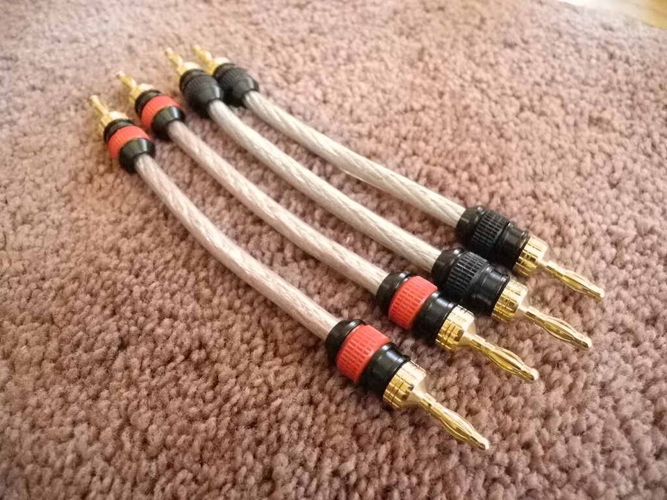 8GA AUDIOPHILE 8.5 INCH SPEAKER JUMPERS. 742 STRAND'S OFC. GOLD BANANA ...