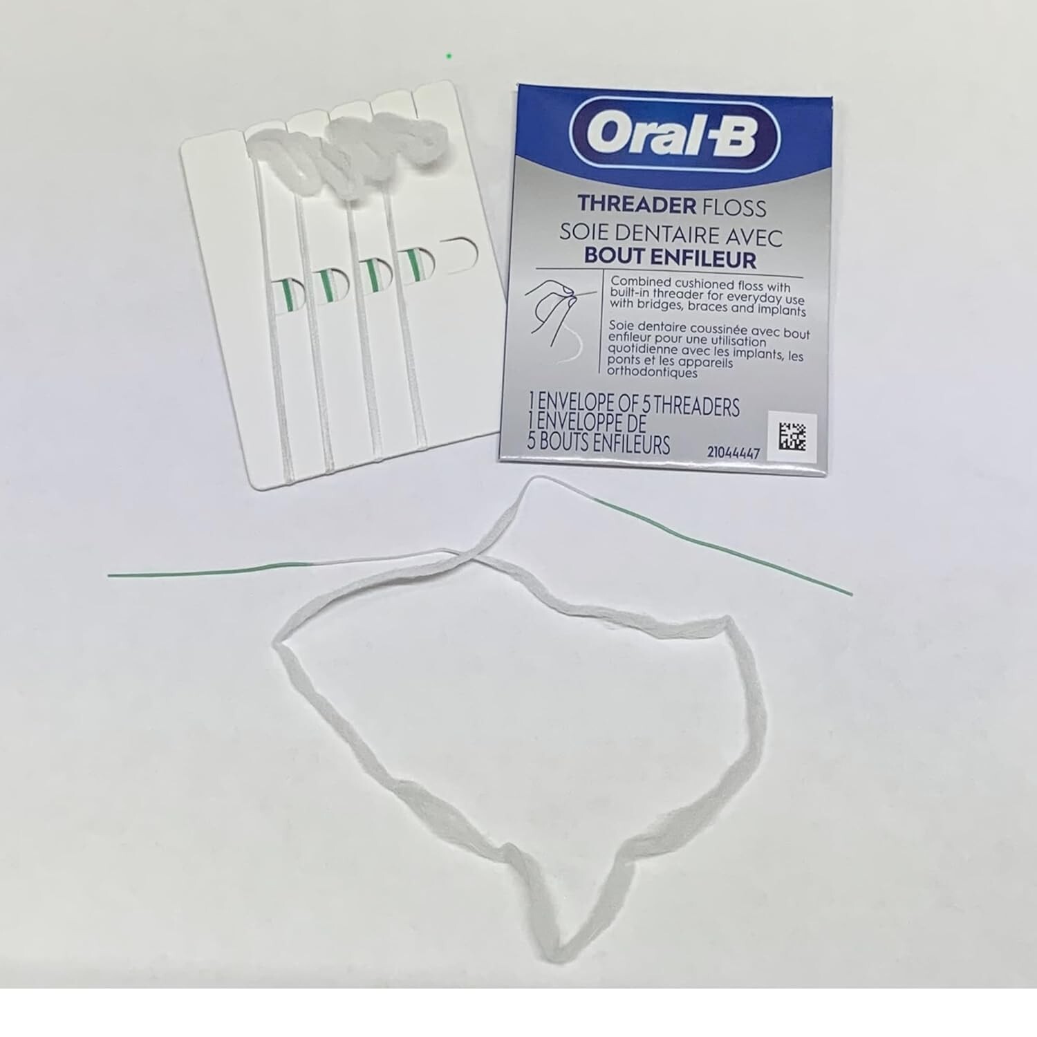 ORAL-B Glide Pro Health THREADER FLOSS 6 Packets of 5 Threader total ...