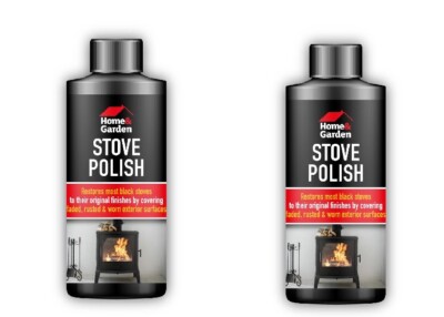 2 x 200ml Black Stove Polish Log Burners Multi Stove Burners Restore ...