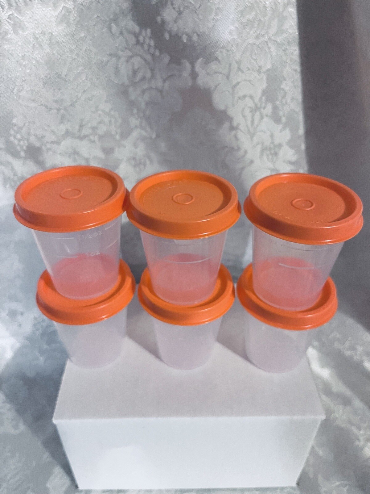 Tupperware Set Of 6 2 Oz Tupper Minis / Midgets Containers-Cozy Rosy ...