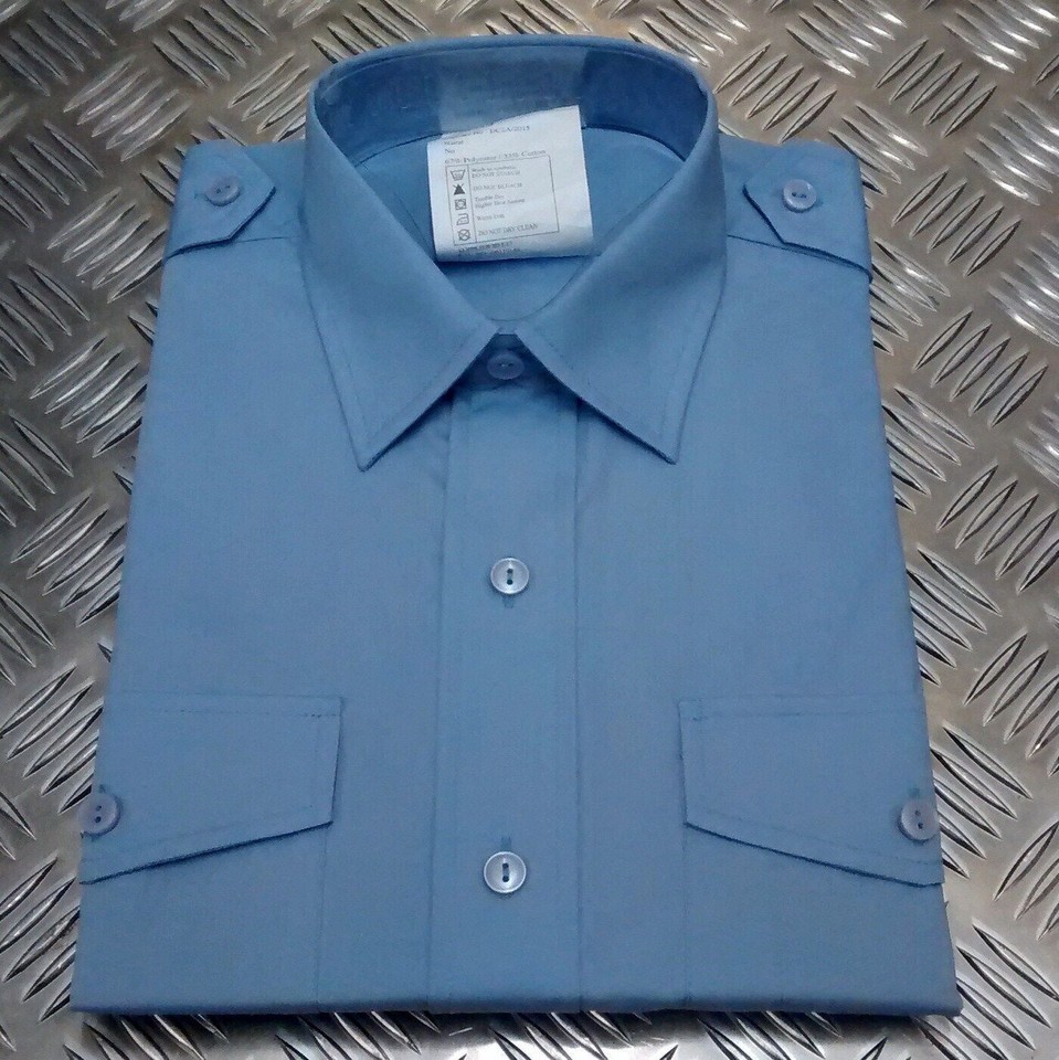 RAF Blue Shirt British Air Force Service Dress Uniform Short Sleeve ...