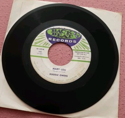 Doodle Owens promo 45 Grapevine / Mary Lou Back Beat Records 525 vg+ | eBay