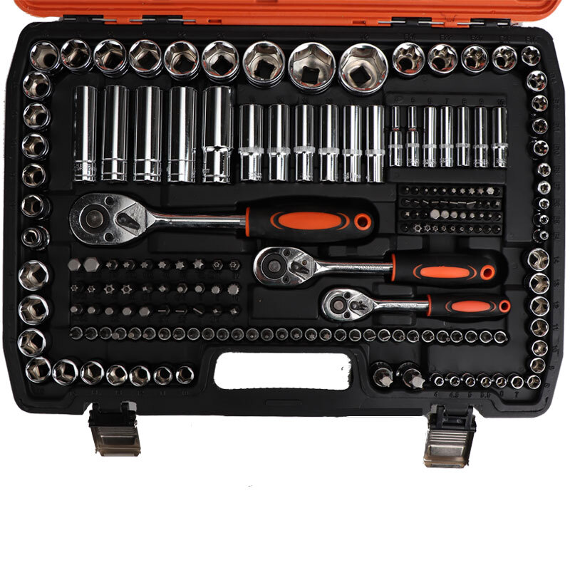 216Pcs 1/2" 1/4" 3/8" Socket Set Screwdriver Ratchet Spanner Car Repair ...