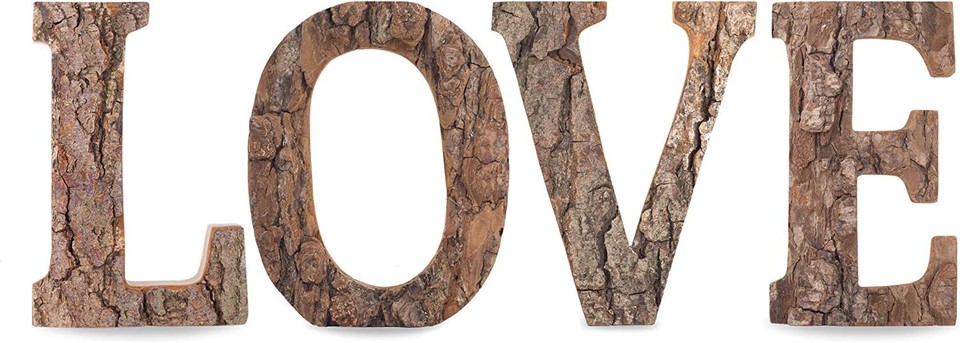 Wooden Love Letters Cutout Sign Rustic Wood Love Sign Wood Wall Home ...