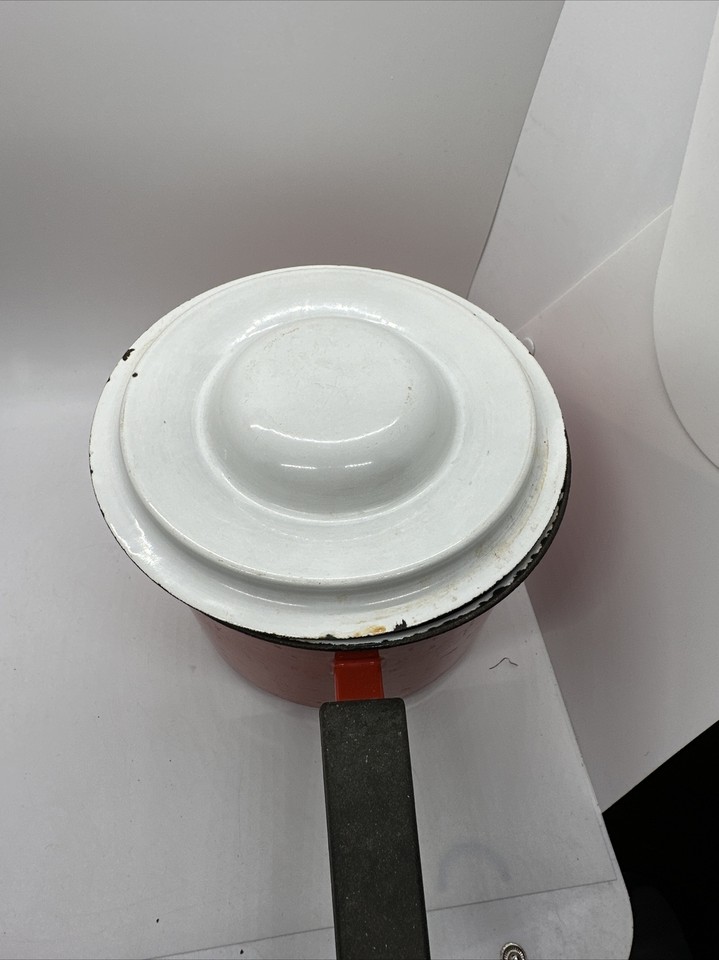 Vintage Finnish Red Enamel Arabia Finel Pot with Lid 2 Qt? | eBay