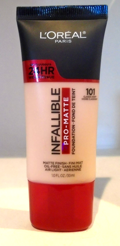 L'Oreal Paris Infallible 24HR Wear Pro-Matte Liquid Foundation 101 ...