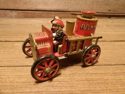 Vintage 1916 LINEMAR Toys Japan Tin Friction Chicago Fire Dept Steam ...